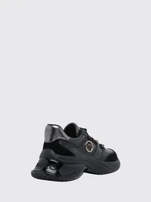 Pinko Lace-up Leather And Suede Sneakers