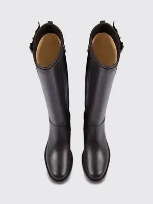 DOUCAL'S Knee-high Leather Boots With Buckle Detail