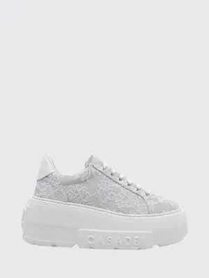 Casadei Lace-up Platform Sneakers - Silver