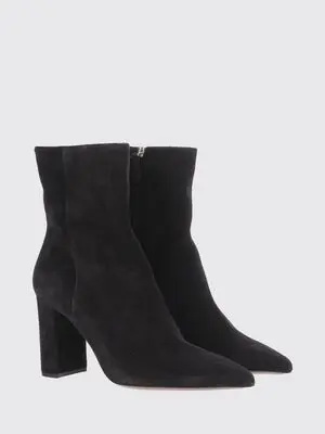 Paris Texas Suede Ankle Boots - Black