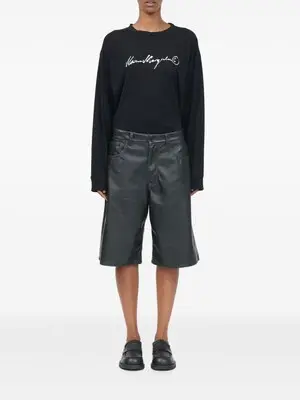 MAISON MARGIELA Faux Leather Bermuda Shorts