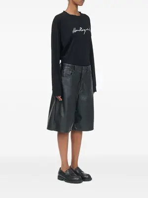 MAISON MARGIELA Faux Leather Bermuda Shorts