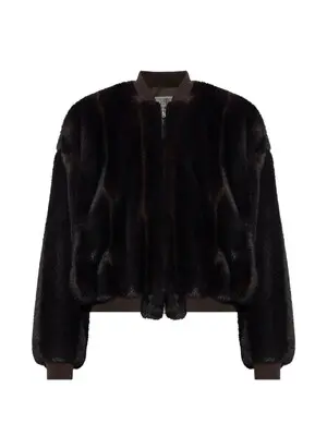 MAISON MARGIELA Faux Fur Jacket - Brown