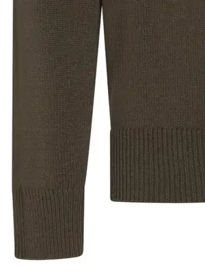 Stone Island Wool Sweater With Logo Patch