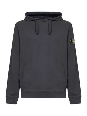 Stone Island Cotton Hoodie With Logo Patch