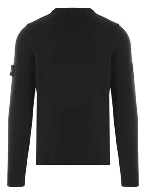 Stone Island Wool Sweater With Logo Patch