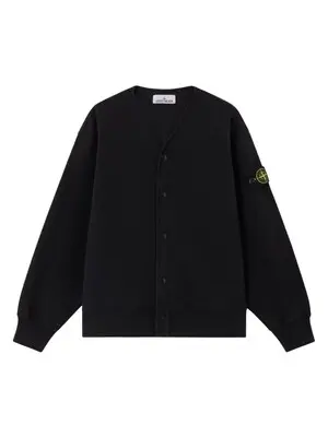 Stone Island Cotton Cardigan - Black
