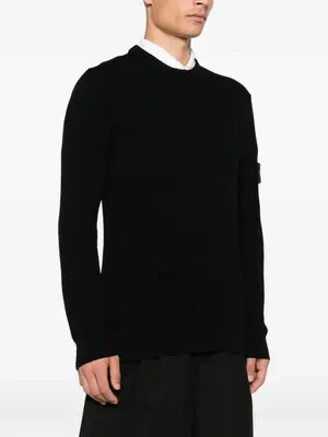 Stone Island Wool Sweater - Black