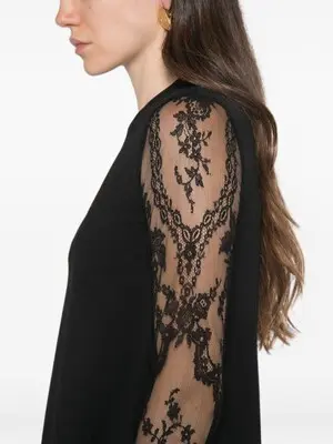 Valentino Garavani Lace Detail Mini Dress