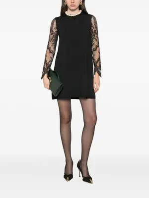 Valentino Garavani Lace Detail Mini Dress