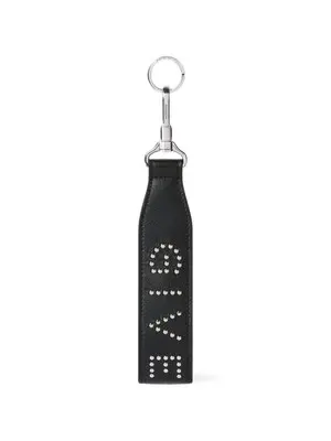 Givenchy Logo Leather Key Ring - Black