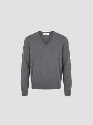 JIL SANDER 100% Cashmere Jumper With Open Armhole - Basalt