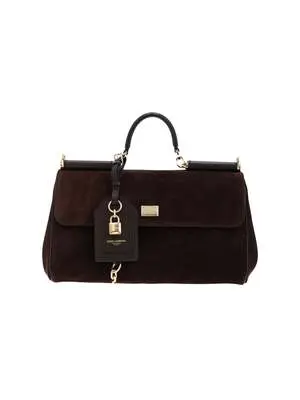 Dolce & Gabbana Structured Top Handle Satchel With Padlock Tag