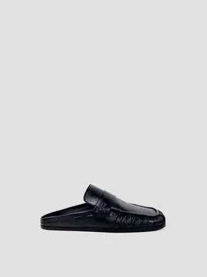 JIL SANDER Ovine Leather Sabot - Black