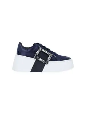 ROGER VIVIER Embellished Platform Sneakers - Blue