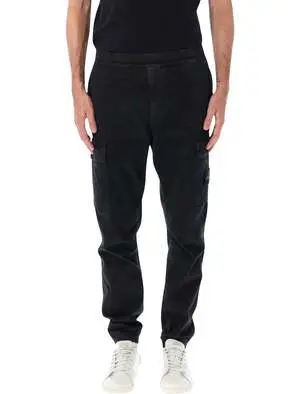 Stone Island Cargo Tapered Joggers - Nero