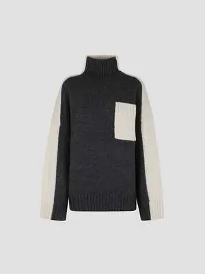 JW Anderson Two-tone Pocket Jumper - Grey