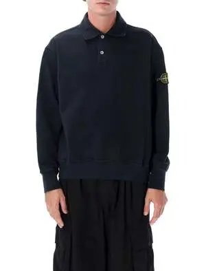 Stone Island Long Sleeve Polo Shirt - Blu