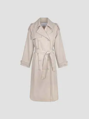 THE FRANKIE SHOP Fluid Twill Trench Jacket