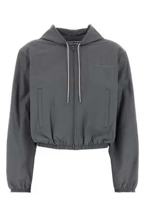 Alexander Wang Tech Fabric Sweatshirt With Lined Construction - Grey