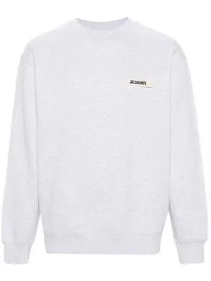 Jacquemus Grosgrain Trim Sweatshirt - Grey