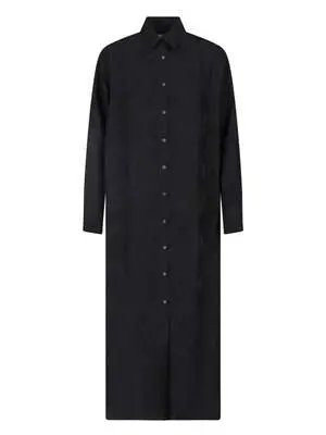 UMA WANG Long Sleeve Button-front Shirt Dress