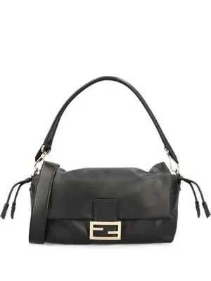 Fendi Medium Baguette Leather Shoulder Handbag - Nero