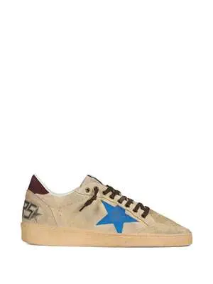 GOLDEN GOOSE Distressed Suede Sneakers With Embroidered Star Detail - Beige