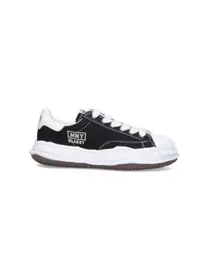 Mihara Yasuhiro Lace-up Cotton Sneakers - Black