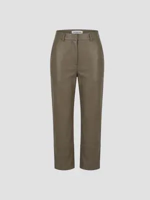 THE FRANKIE SHOP Luxe Leather Paint-splash Pants