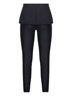 DIESEL® Skirt Culottes Leggings With Mini Skirt Overlay And Back Zip - Nero