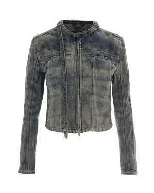 DIESEL® Cropped Jacket With High Collar