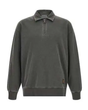 Carhartt Work In Progress Long Sleeve Quarter-zip Polo Shirt - Black