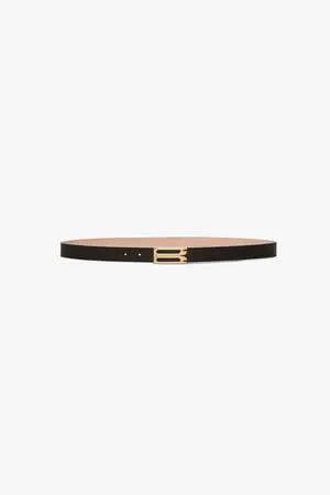 Victoria Beckham Dorian Frame Belt Grainy Calf Leather - Black