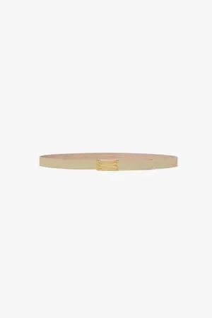 Victoria Beckham Dorian Frame Belt Grainy Calf Leather - Ivory