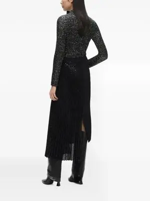 Karl Lagerfeld Asymmetric Sequin Skirt