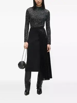 Karl Lagerfeld Asymmetric Sequin Skirt