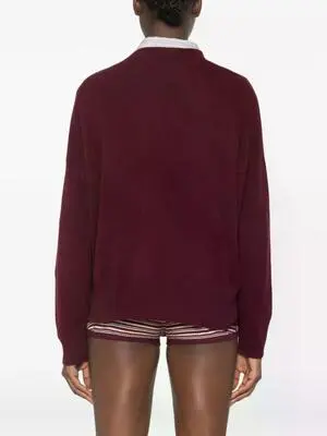 BEYOU Fine-knit Drop-shoulder Sweater