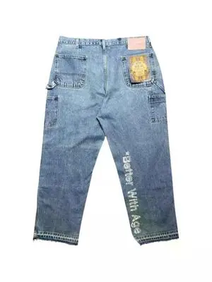 BETTER WITH AGE Forgot Double Knee Hand-beaded Double-knee Jeans