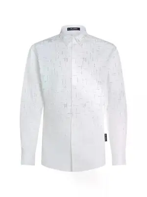 Karl Lagerfeld Monogram Rhinestone Shirt - White