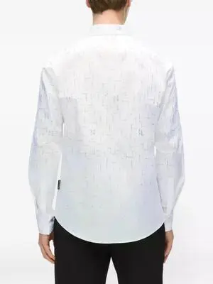 Karl Lagerfeld Monogram Rhinestone Shirt - White