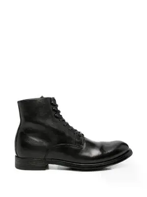 Officine Creative Chronicle Lace-up Side-zip Ankle Boots - Black
