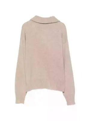 D.exterior Button-down Polo-collar Sweater