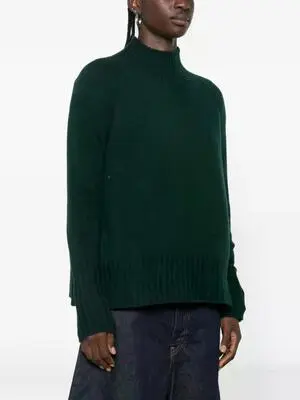 BEYOU Ribbed-trim Raglan-sleeve Sweater