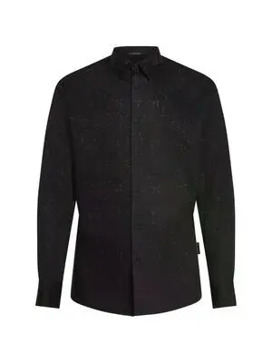 Karl Lagerfeld Monogram Rhinestone Shirt - Black
