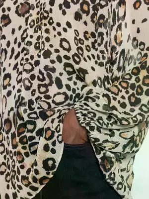 MARCCAIN Leopard-print Bow-detail Blouse