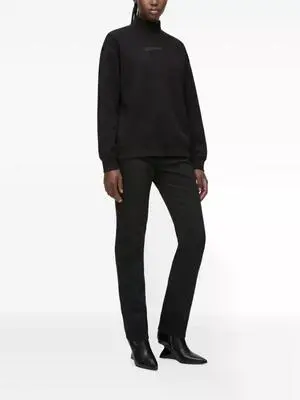 Karl Lagerfeld High-rise Straight Coated Jeans - Black