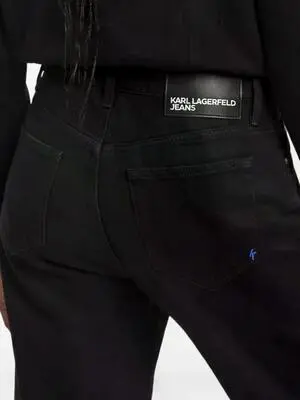 Karl Lagerfeld High-rise Straight Coated Jeans