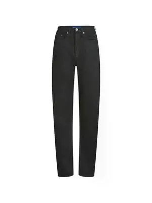 Karl Lagerfeld High-rise Straight Coated Jeans - Black