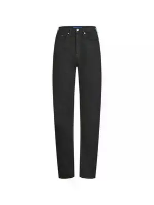 Karl Lagerfeld High-rise Straight Coated Jeans - Black